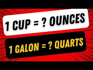 Units of Measurement of Volume | Cup, Ounces, Pint, Qaurt, Gallon