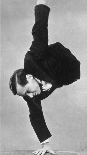 USA, 1930s — a man born without legs stuns the world with a perfect one arm handstand #oldphotos