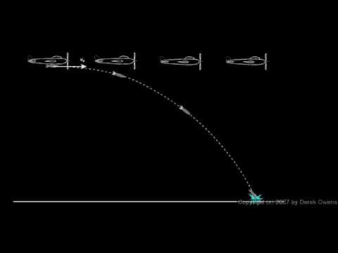 Physics 3.5.3e - Dropping a Bomb - Projectile Motion