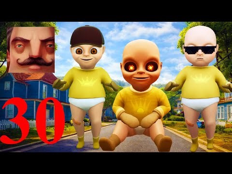 I Made 30 Baby in Yellow in Hello Neighbor + screamer Act 2 Trampoline