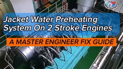 Understanding Preheat System of The Jacket Water in Two-stroke Marine Diesel Engines. watch full video on our page by clicking watch full video below 👇 | Master Engineer Fix