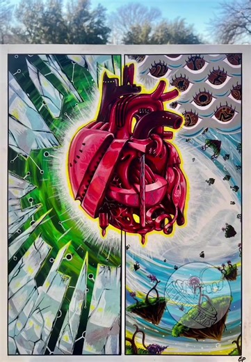 🫆🫀TEMPLED HEARTS🫀🫆 The heart is gentle fortresses. It houses happy, hopeful, heartbreaking, hatful, humiliating, hypocritical, hallucination, honorable, heroic, heavenly, hellish, holy and heinous love. Single, yet surrounded with different individualities of the feint and the fearless. What does your heart want? If it could talk, what would if say? #followforart #acrylicpainting #hearts #myprocess #paintingseries