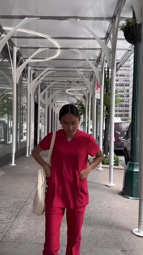 A moment for @matchanurse in the newest Ruby Punch scrubs ❤️ #medelita #makeitmedelita #scrubs #med | Medelita