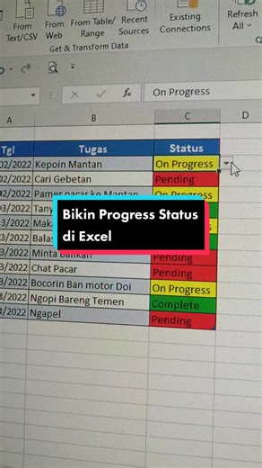 Bikin Progress Status di Excel: Mudah dan Praktis