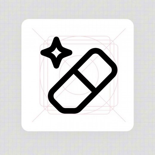 How to draw an AI Eraser icon (Stroke) in Figma | Icon Design