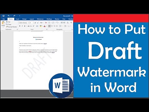 How to Put Draft Watermark in Word: How to Put Text Watermark in Microsoft Word