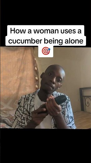 How a woman uses a cucumber being alone🎯