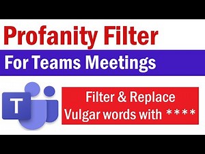 Teams Profanity Filter | How To Filter Profanity Out of Teams | How To Filter live captions in Teams