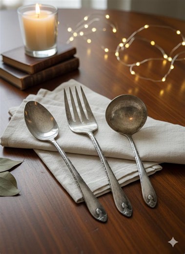 Wm Rogers Silver Plated Serving Spoon Fork & Ladle Vintage Utensils Ornate Flatware - Etsy