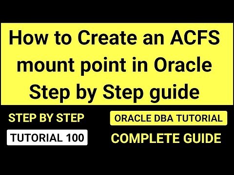 How to Create an ACFS Mount Point in Oracle: Step-by-Step Guide