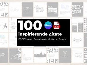 100 Inspirational Quotes | Editable Canva Template| Instagram Quotes Set 01 | PDF Quotes | Minimalistic - Etsy UK