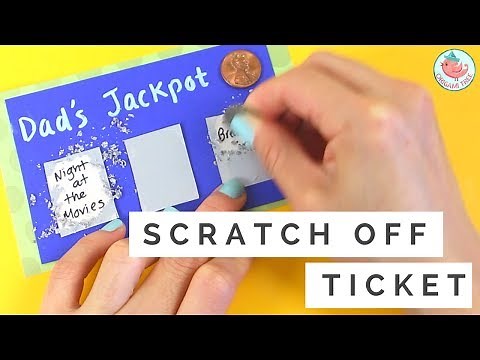 Father's Day Gift Card - How to Make DIY Scratch off Card & Lottery Ticket - Easy Paper Crafts