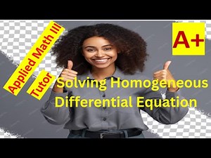 How to solve Homogeneous Differential Equation of First Order in English.