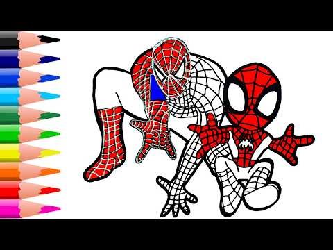 🕷️Draw and COLORING Spider-Man (Adult & kids Version) | Easy Step-by-Step Tutorial 🎨