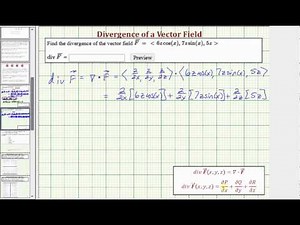 Ex 2: Determine the Divergence of a Vector Field