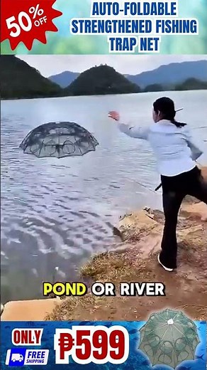 Auto-Foldable Strengthened Fishing Trap Net