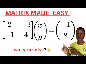 Solve This Matrix Equation FAST! | Learn 2x2 Matrix Method Easily 💡