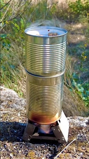 DIY Camping Steamer from Two Tin Cans - Genius Camp Cooking Hack