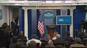 Allison Janney as C.J. Cregg popped in to take over for Josh Earnest. | POLITICO