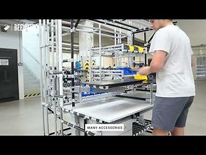 Stanowisko robocze z regulacją wysokości i modułowym systemem regałów