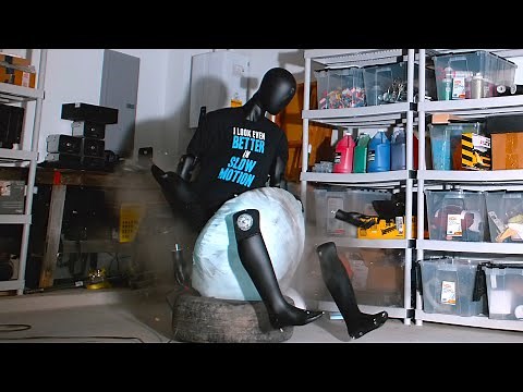 What Happens if you Sit on an Airbag? - The Slow Mo Guys