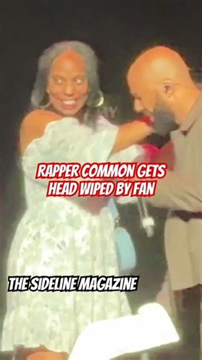 Rapper Common Gets Head By Fan On Stage. #common #headshine #fan