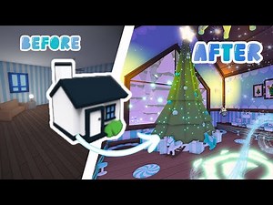 I Transformed a Tiny Home Into a Cozy Winter Cabin 🐻‍❄️❄️ | Adopt Me Speedbuild