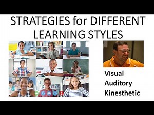 Strategies to Address Different Learning Styles including Visual, Auditory & Kinesthetic