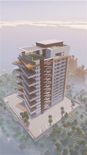 Minecraft Apartment Building #minecraft #shorts