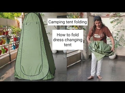 How to fold Portable Pop Up Camping Shower Tent | Portable dress changing tent | camping toilet tent
