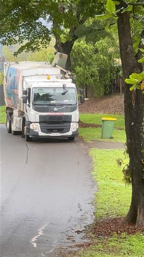 Garbage Collection by Cairns Side-Loader Garbage Truck