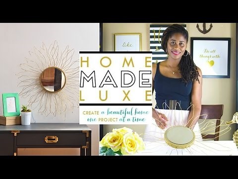 DIY Sunburst Mirror with HomeMadeLuxe