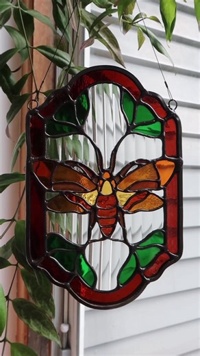 I told you there will be more BUGS 🗣️ #stainedglass #stainedglassart #stainedglassartist #moth
