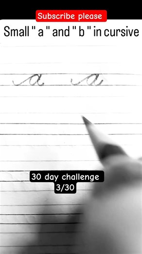 cursive " a " and " b " | daily cursive writing practice | #kidslearning #writing #viral #trending