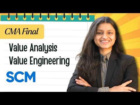 Value Analysis | Value Engineering | CMA Final SCM | Palak Sharma