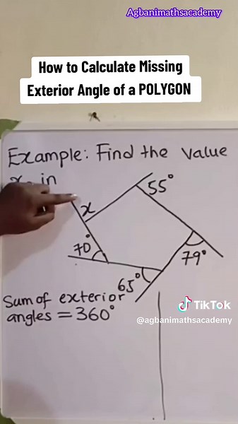 Calculate Missing Exterior Angles in Polygons