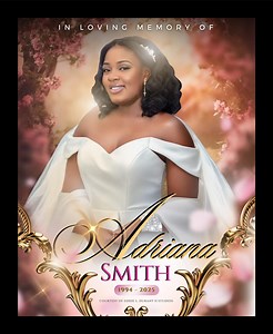 28K views · 505 reactions | We extend our most sincere condolences to the family & loved ones of beloved, Ms. Ariana Smith. May her life and legacy forever live in the hearts of those who cherished her. Design By Eddie L. Durant II Studios Download Link For High Resolution Image: https://photos.app.goo.gl/Mw25nAiuBtC1hUNL9 | Eddie L. Durant II Studios | Facebook