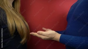 Romantic moment between couple (hands touching) in slow motion.