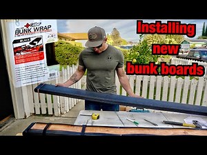 Replacing broken bunk boards with Caliber BUNK WRAP for tracker pro 170 install