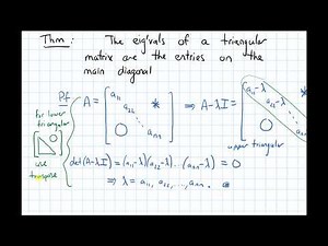 5.2 Characteristic Equation--Eigenvalues of Triangular Matrices (Video 3)