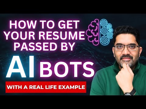 How to get your resume passed by AI BOTS & Application Tracking Systems - With a Real Life Example