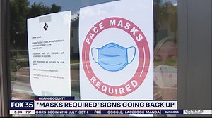 'Mask required' signs going back up in Orange County