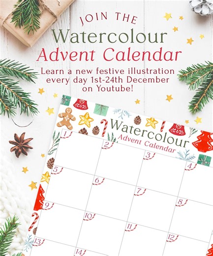 Watercolor Advent Calendar 2025: Paint Your Own Christmas Craft - Etsy
