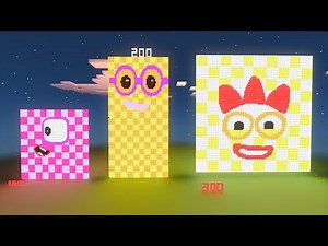Numberblock 100 200 300 Learn to Count Math for Kids Counting by 100s in Minecraft NUMBERBLOCKS