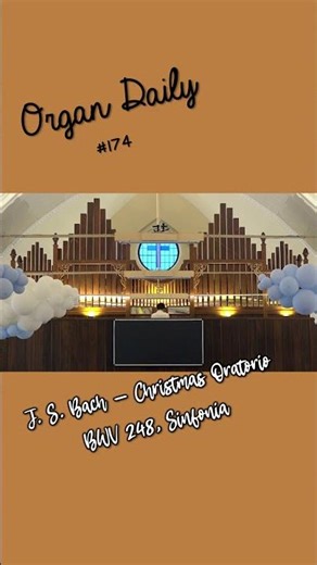 Organ Daily | J. S. Bach | Christmas Oratorio BWV 248, Sinfonia #orgel #pipeorgan #orgue
