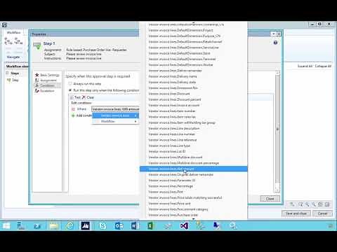 How To Setup Vendor Invoice Line Amount For Approval In Workflow | AX 2012 | D365 | Microsoft ERP