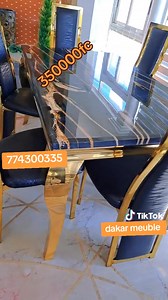 Bienvenue chez dakar meuble Des jolies table a manger marbre disponible plusieurs couleurs Noir doré Blanc doré Maro doré Prix 350000 livraison et montage gratuit a dakar Contacter nous sur ce nemero 774300335 773405454 776811136 | Dakar Meuble