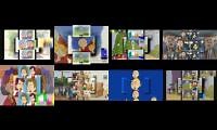 Mix of 8 videos from youtube : Caillou Scan Eightparison v2