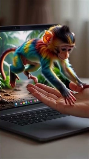 monkey on a laptop