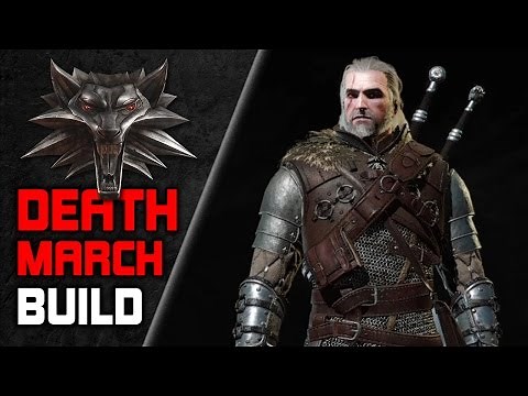 WITCHER 3 Powerful 💀 Death March BUILD for NG+ ⚔️ (Skills, Gear, Potions, Mutations)